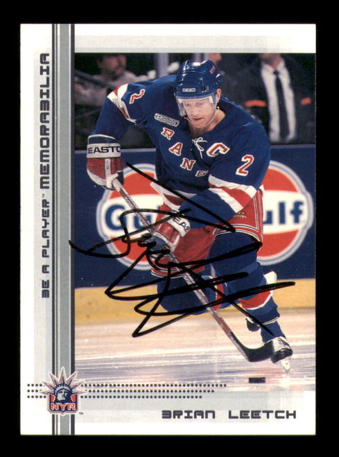 Brian Leetch Autographed 2000-01 Be A Player Card #89 New York Rangers ...