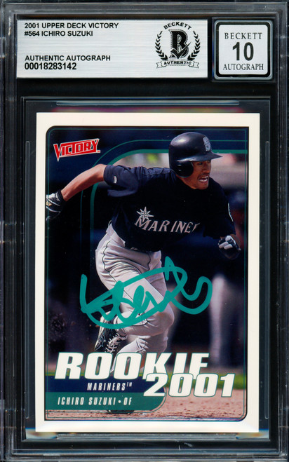 Ichiro Suzuki Autographed 2001 Upper Deck Victory Rookie Card #564 ...