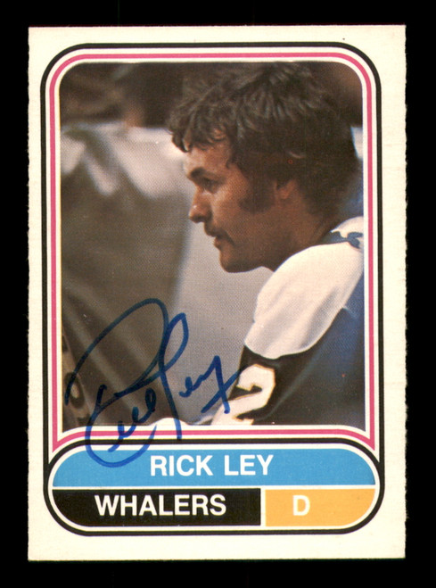 Rick Ley Autographed 1975-76 O-Pee-Chee WHA Card #14 New England ...