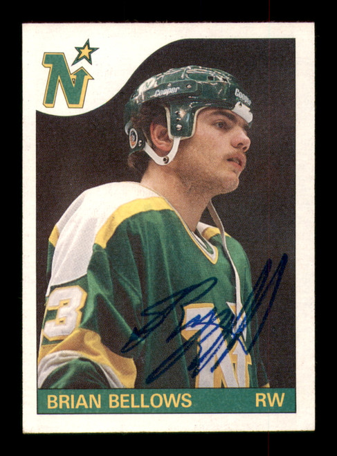 Brian Bellows Autographed 1985-86 Topps Card #50 Minnesota North Stars ...