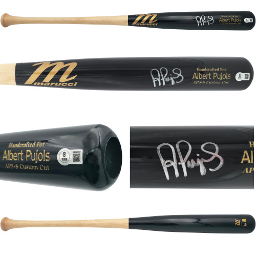 Albert Pujols Autographed Black Marucci Player Model Baseball Bat St ...