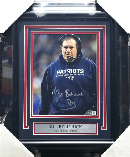 Bill Belichick Autographed Framed 8x10 Photo New England Patriots ...