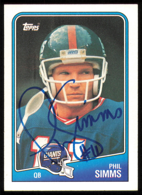 Phil Simms Autographed 1988 Topps Card #272 New York Giants SKU #254870 ...