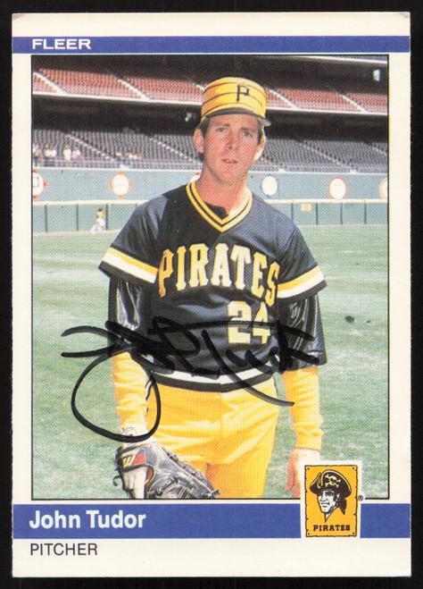 John Tudor Autographed 1984 Fleer Update Card #U-120 Pittsburgh Pirates ...