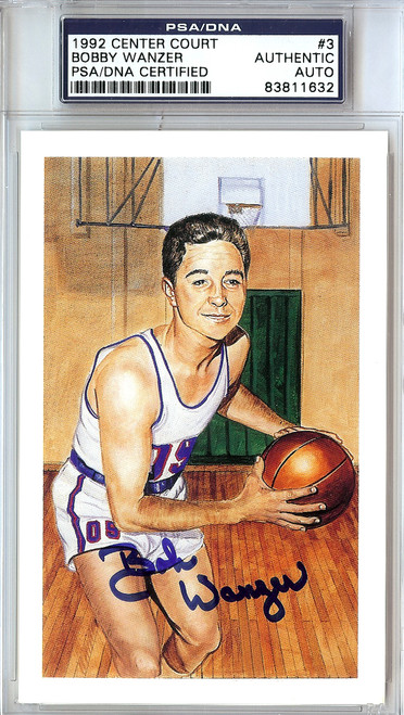 Bobby Wanzer Autographed 1992 Center Court Card #3 Rochester Royals PSA ...