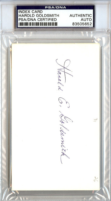 Harold Goldsmith Autographed 3x5 Index Card Boston Braves PSA/DNA ...