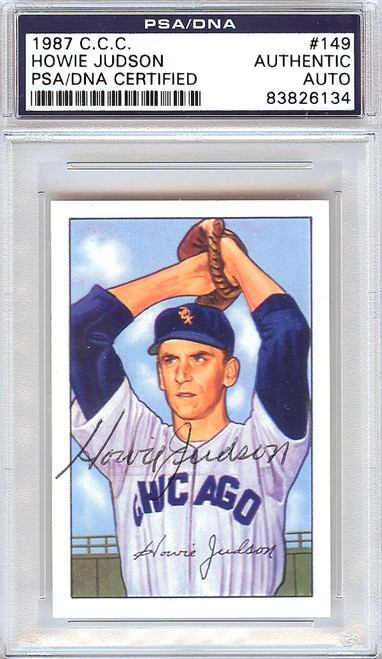 Howie Judson Autographed 1952 Bowman Reprints Card #149 Chicago White ...