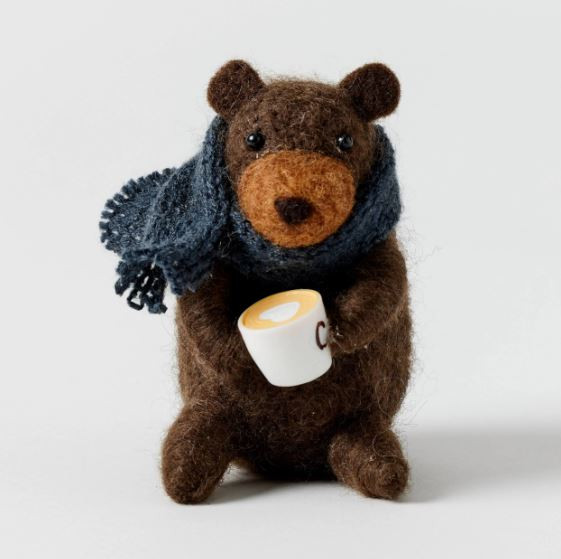 Get Well Gifts for Women Handcrafted Felt Bear - Bubbles