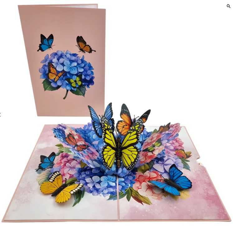 Pop Up Card | Butterfly Garden - 3D Card