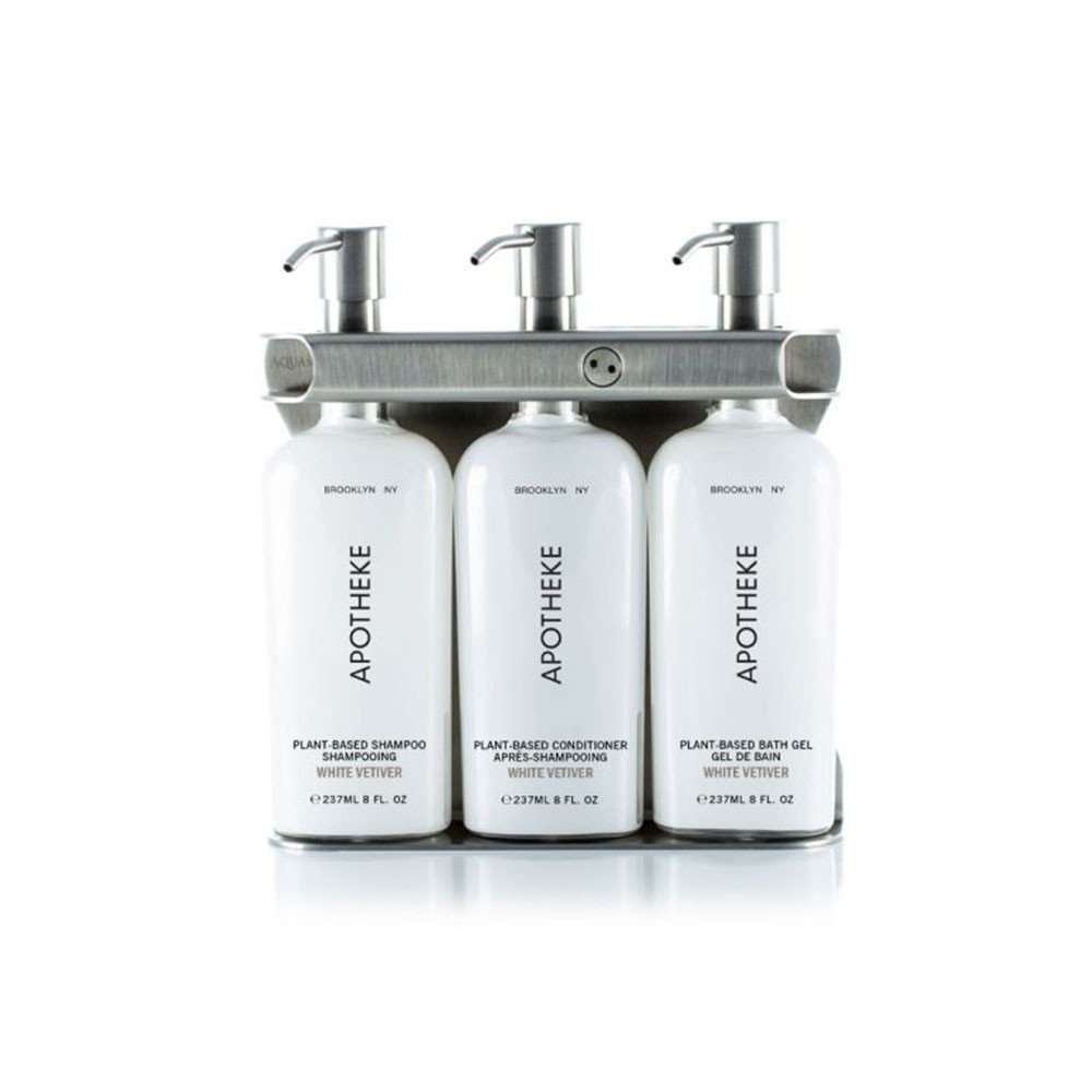 Aquamenities Triple Amenity Station | Luxury Bath Dispenser