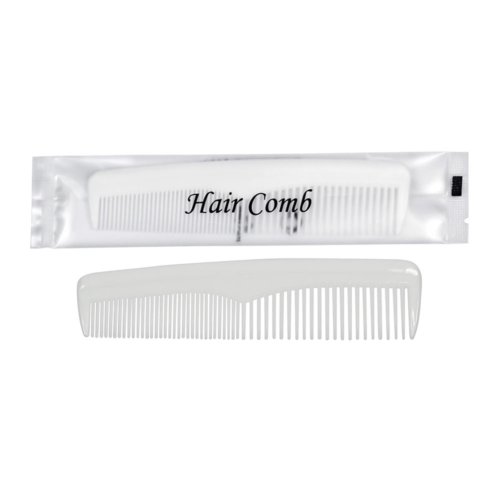 Elegant Frosted Hair Comb in Sachet Wrap: Enhance Guest Comfort