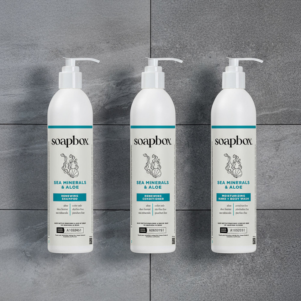 Soapbox Sea Minerals & Blue Iris Bath & Body Care with DoveLok Wall ...