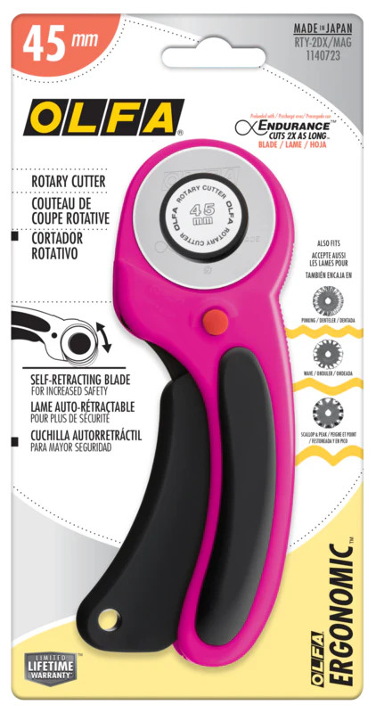 OLFA RTY-2DX/MAG 45mm Ergonomic Rotary Cutter - Club Copicana