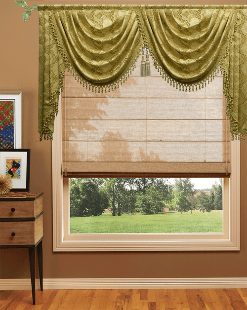 2 Swag Cascade Rod Pocket Overlap Valance - Multiple Colors - Polyester ...