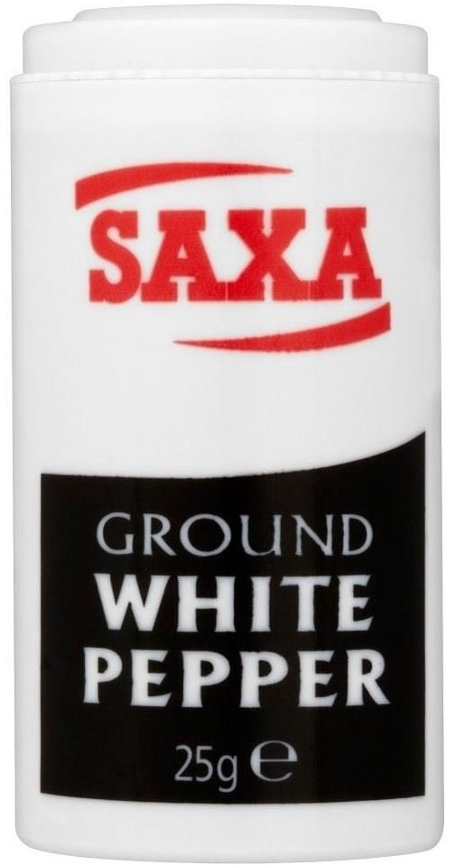 Saxa Ground White Pepper 25g
