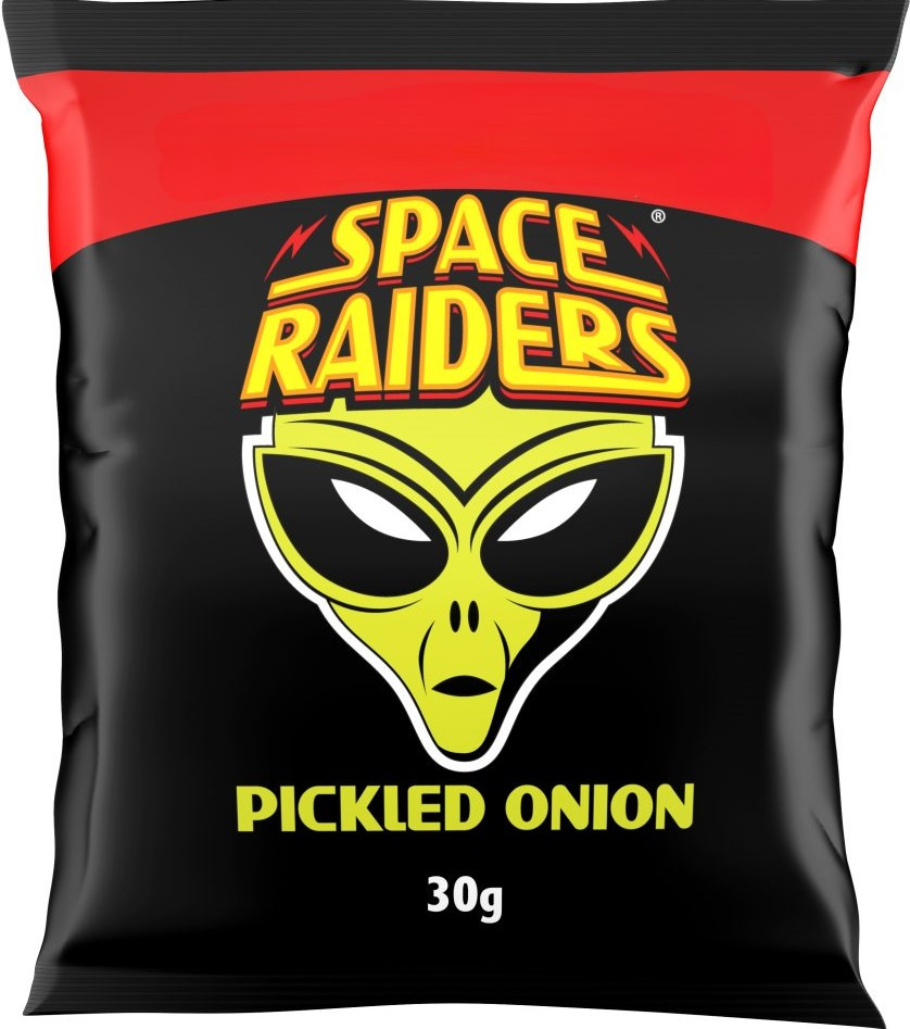 Space Raiders Pickled Onion Crisps 30g | British Food Depot