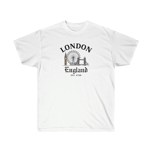 London England Est 47AD Cotton T-Shirt | British Food Depot