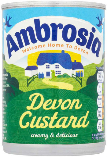 Ambrosia Devon Custard 400g x 12 - Creamy, Gluten-Free Dessert Delight