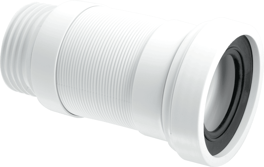 McAlpine 3½”/90mm Outlet Straight Flexible Pan Connector - PAINT SHOP PLUS