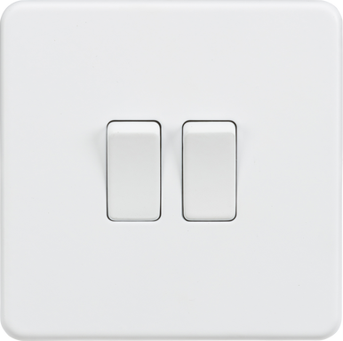 10AX 2G 2-way Switch - Matt White - PAINT SHOP PLUS
