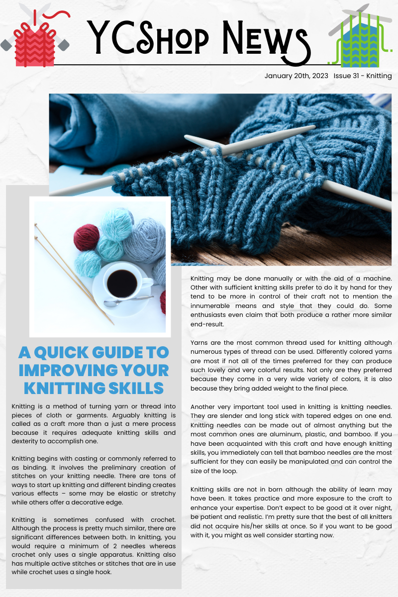 A Quick Guide to Improving your Knitting Skills - Yarn Connection Shop, LLC