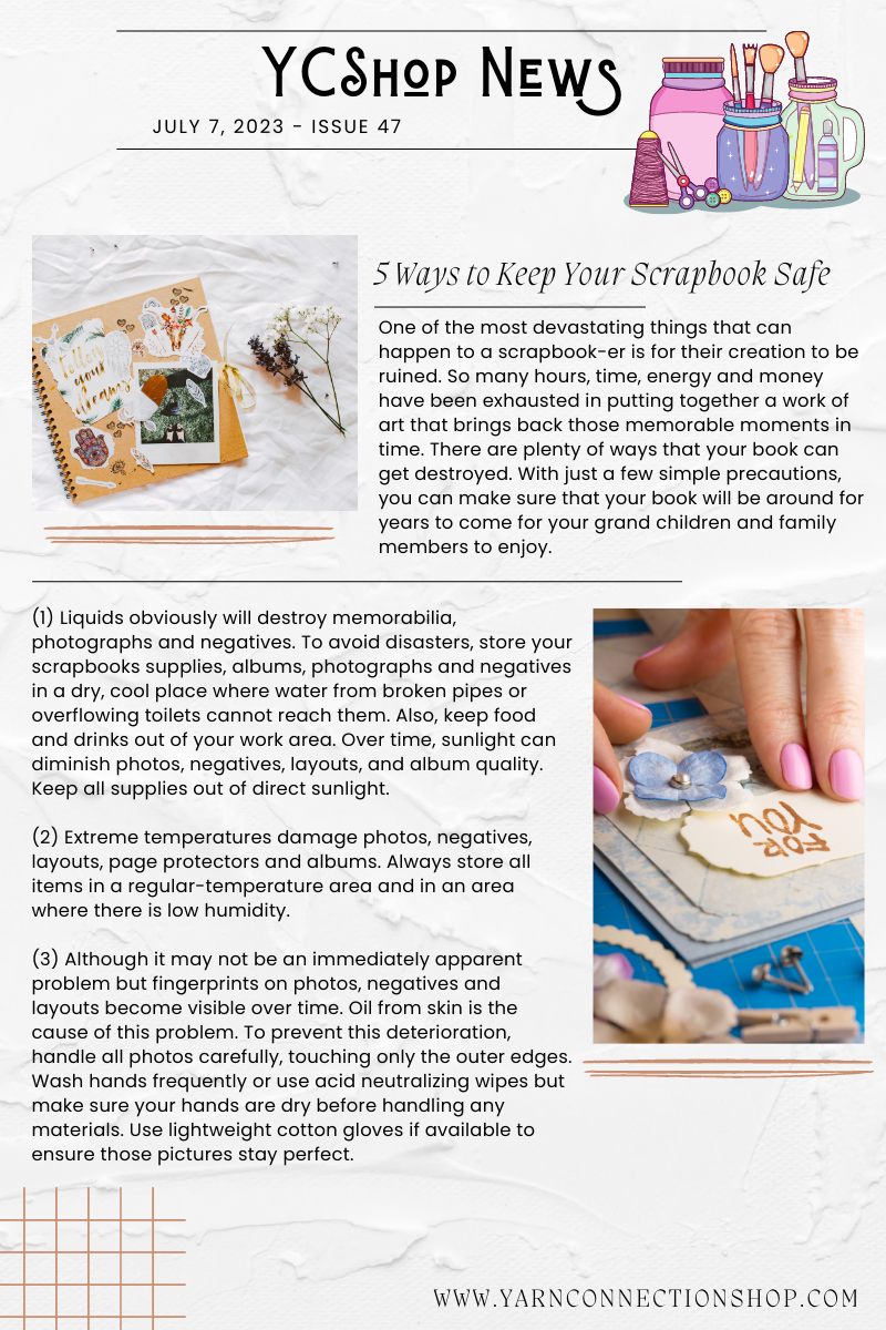 5 Ways to Keep Your Scrapbook Safe - Yarn Connection Shop, LLC