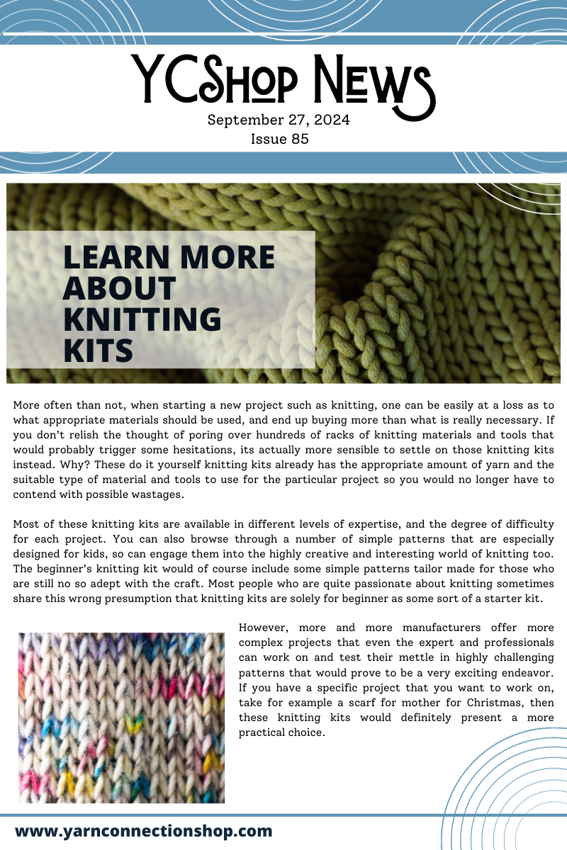 Learn More About Knitting Kits - Yarn Connection Shop, LLC