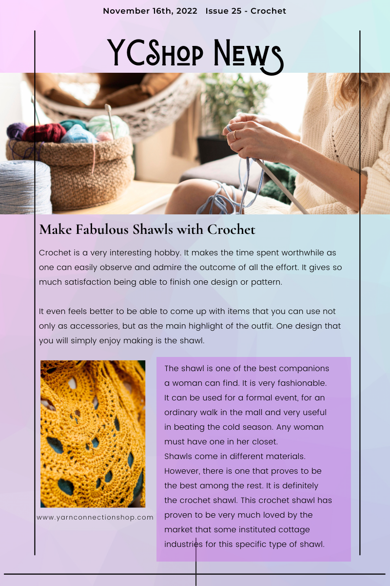 Make Fabulous Shawls with Crochet - Yarn Connection Shop, LLC