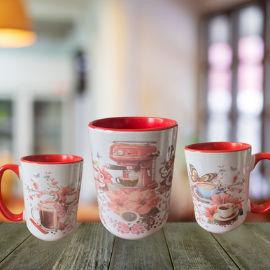 Spring Coffee Espresso Handmade Designed 15oz Mug.