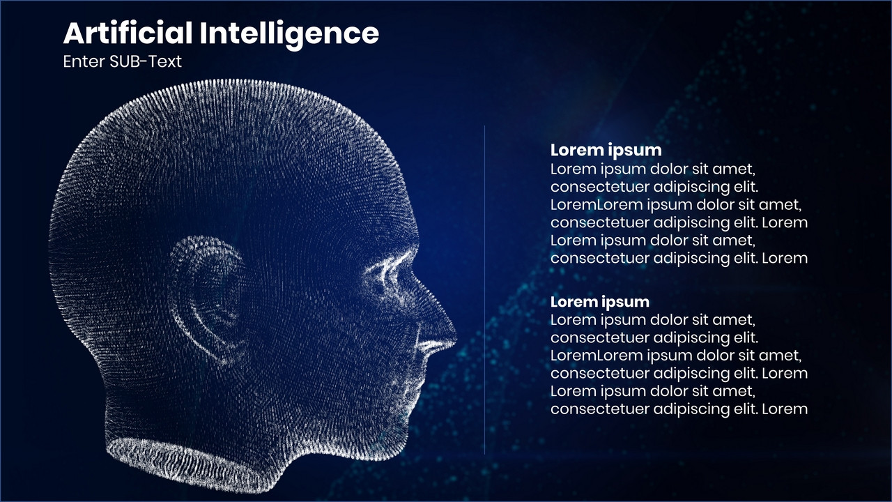 Artificial Intelligence - Human face side view - 2 Steps
