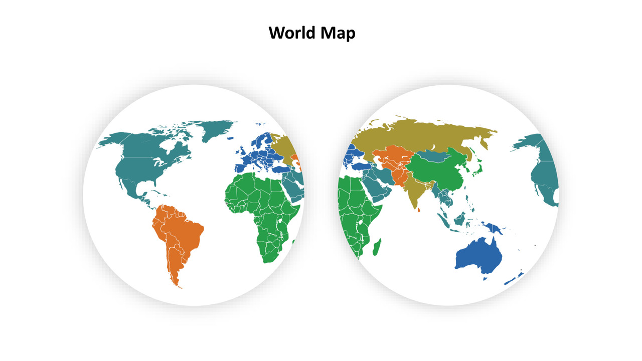 World Map - Globe - 2 views