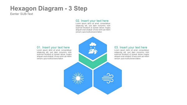 Hexagon Diagram- 3 Steps Agriculture