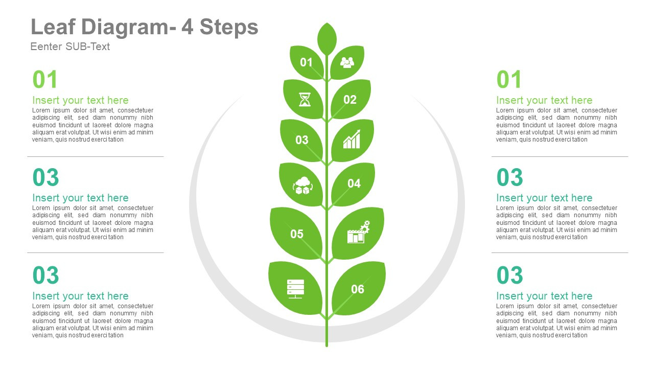 Leaf Diagram-4 Steps Company growth