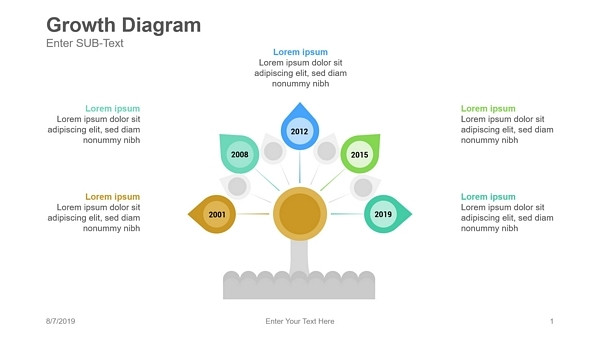 Growth Diagram - Tree design - Drop shaped Leaf