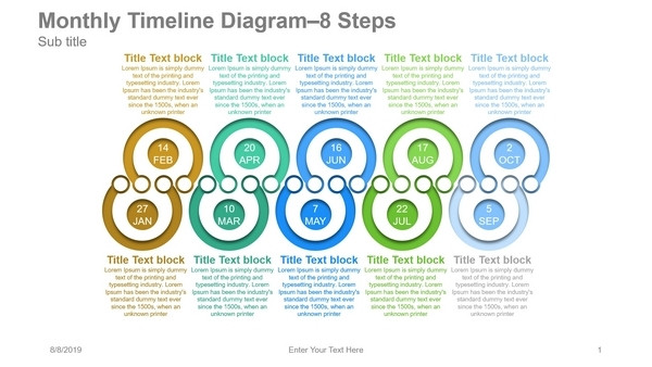 Monthly Timeline Diagram-8 Steps