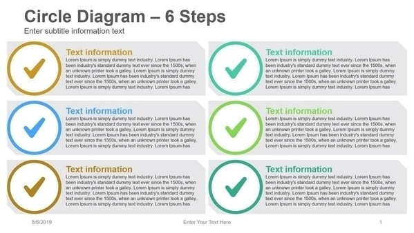 Circle Diagram - 6 Steps