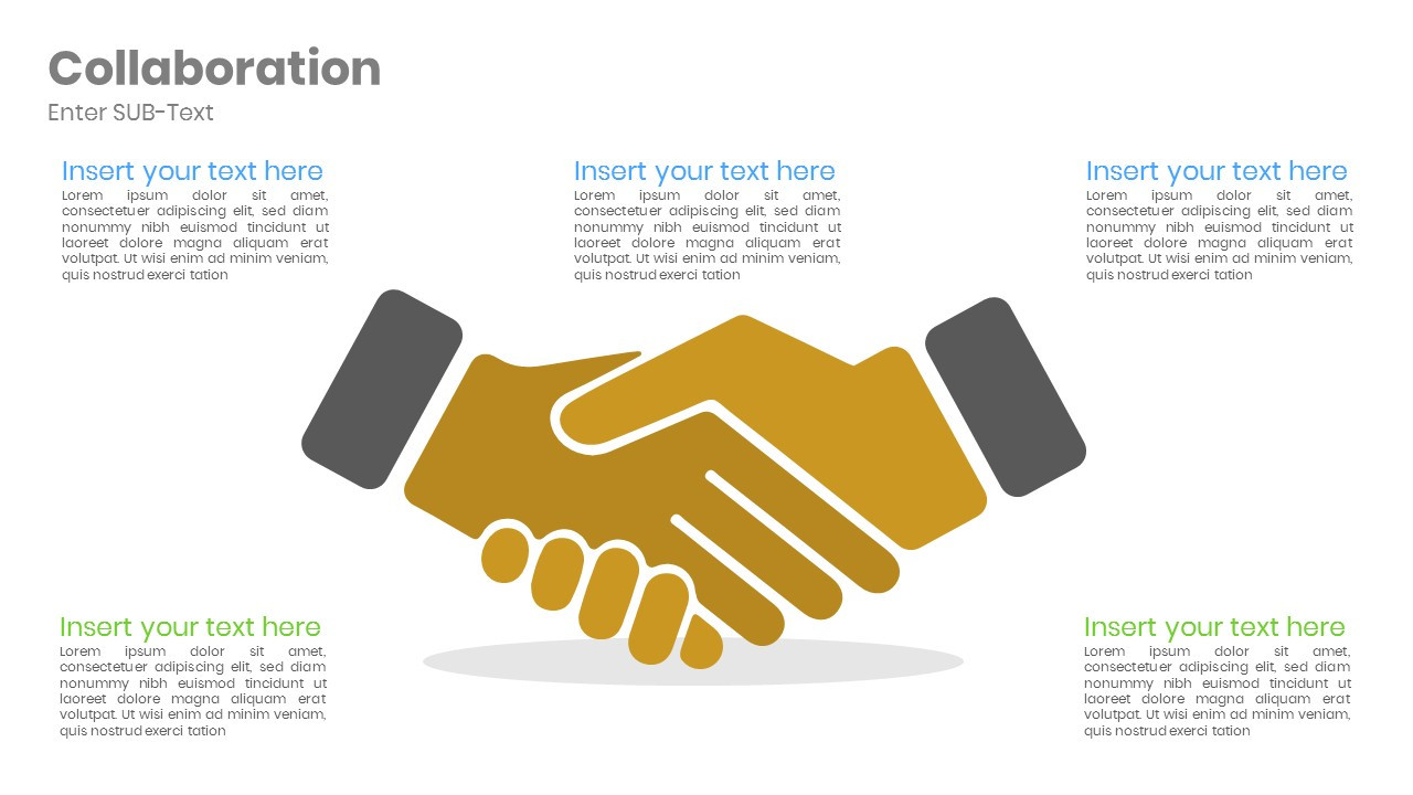Collaboration 5 sections Handshake