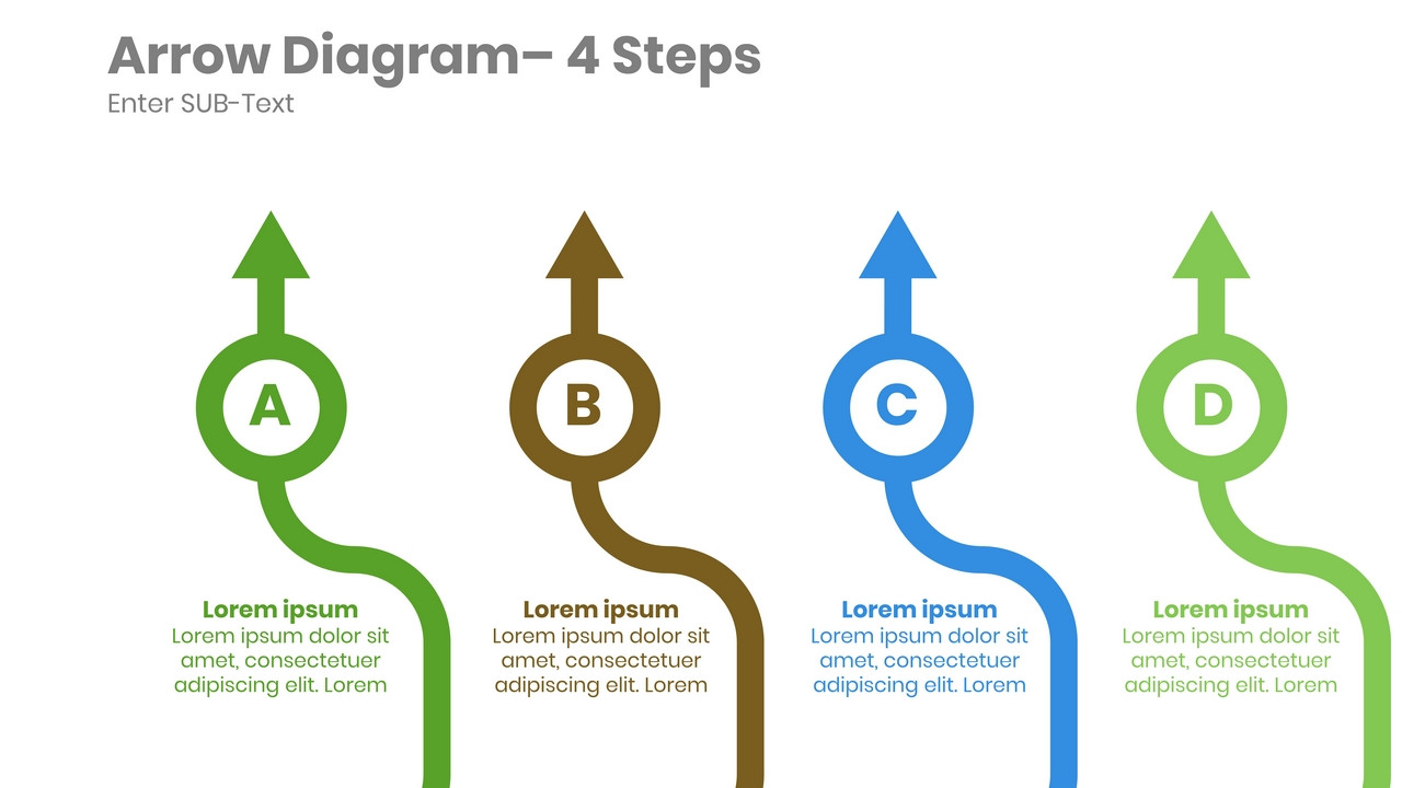 Arrow Diagram pointed up curved to left