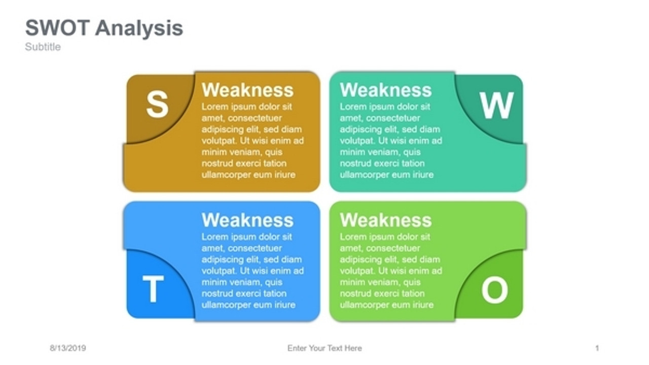Swot Analysis Rounded Rectangle End Piece