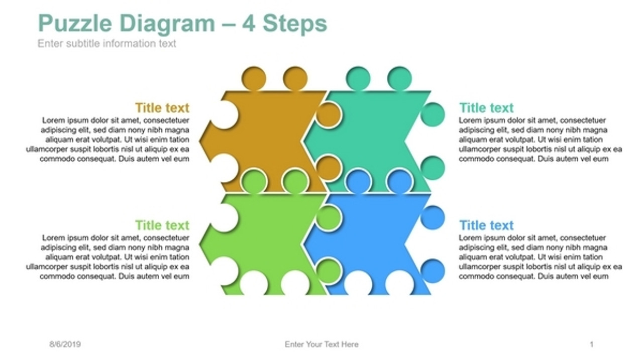 Puzzle diagram - 4 Steps123478 Puzzle diagram - 4 Steps123478