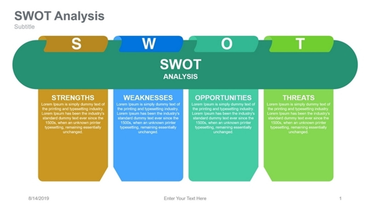 Swot Analysis Rectangles Hooked Together Corner Removed