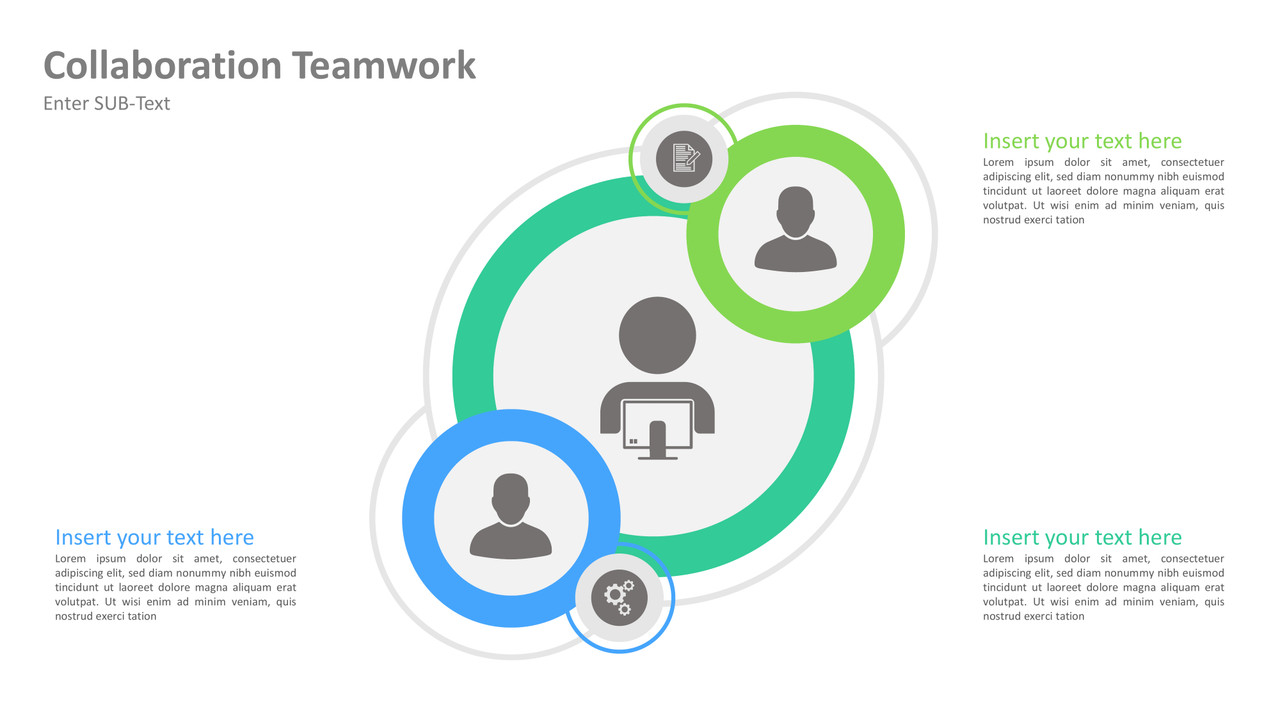 Collaboration 3 overlapping circles Slanting Right to left