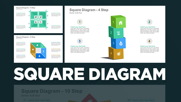 Industry and Design Slides - Slides Design - Square Diagram - Slides365