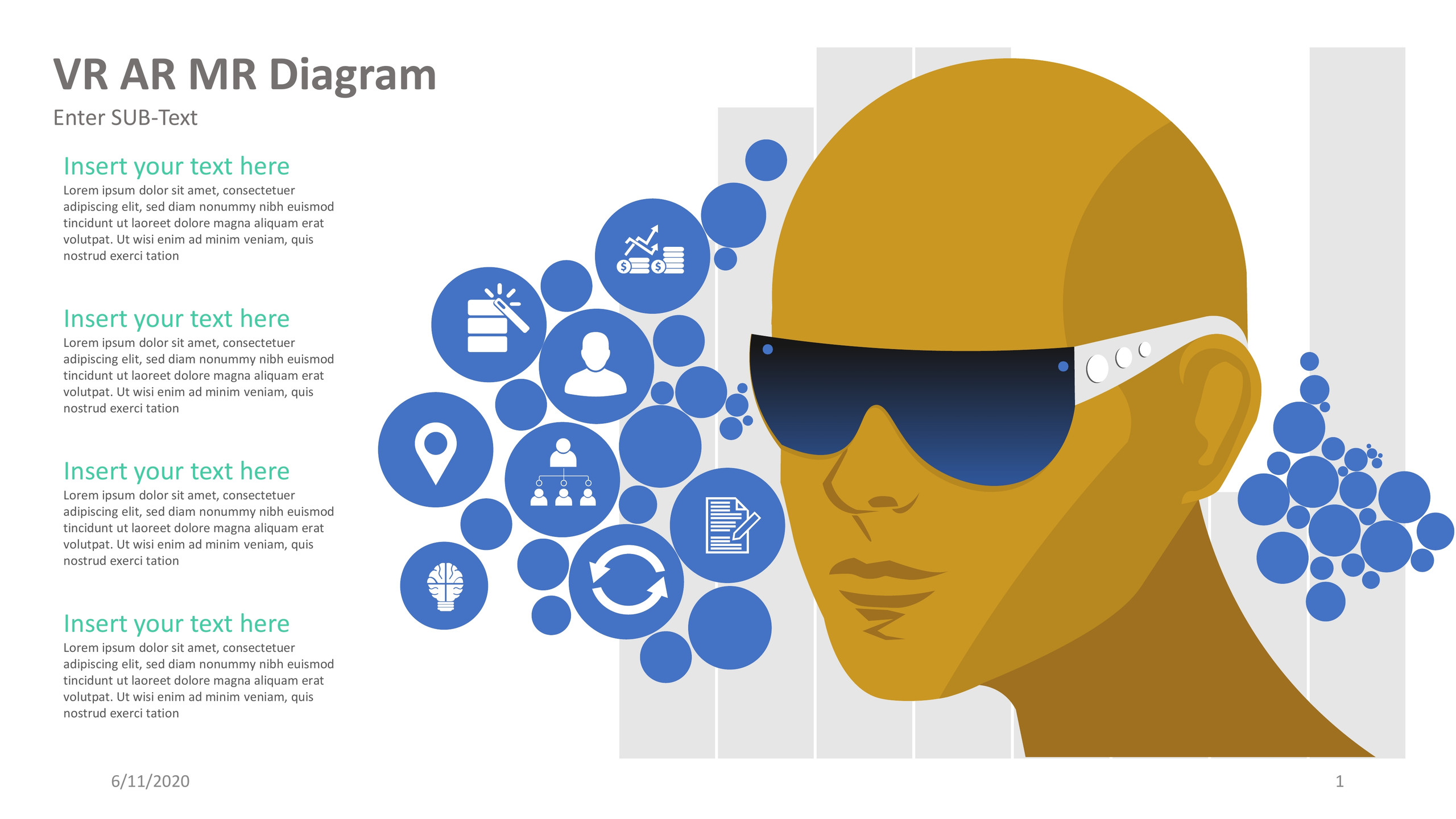 Vr Ar Mr Diagram Human Face Front View Icons 4 Steps