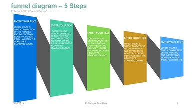 Funnel Diagram - Paper folding with slanted bends - 5 Steps