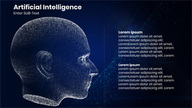 Artificial Intelligence - Human face side view - 2 Steps