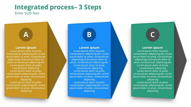 Process Diagram- 3 Steps 3D box