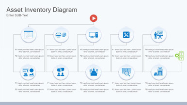 Assets Inventory Diagram - Workflow - Icons - White