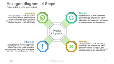 Hexagon diagram - 4 Steps