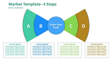 Process Diagram- 4 Steps Market Template
